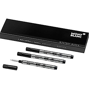 Mont Blanc Rollerball Refill, Small M, 3X1, Mystery Black (107323)