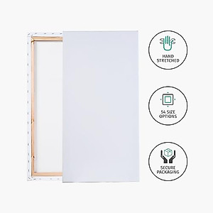 PIXY CANVAS Value Pack of 3 Stretched Canvas 10x12 inch, 3/4 (0.75) inch deep for Your Paintings/Artwork/Wall Art/Wall Decor (Pack of 3 Canvas, 10 x 12 inch, Portrait)