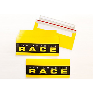 Amazing Race Party Tear-Strip Yellow Envelopes - Set of 10