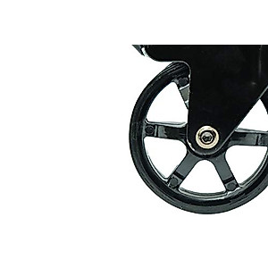 Headbourne 8276E 3 inch Polyurethane Mag, 4 Pack Designer Caster, 3-Inch, Gloss Black, 4 Count