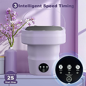 SEMONE Portable Washing Machine,11L Folding Mini Washer with 3 Modes Deep Cleaning of underwear, baby clothes, Foldable Washing Machine for apartments, dormitories, hotel, WSHG123