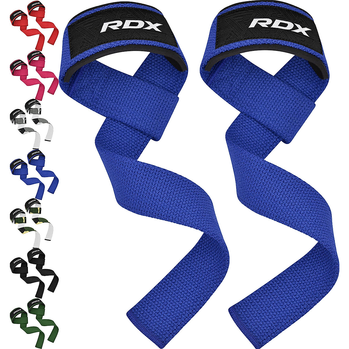 RDX Lifting Wrist Straps for Weightlifting, 5MM Neoprene Padded Anti Slip 60CM Hand Bar Support Grips, Strength Training Equipment Heavy Duty Workout Bodybuilding Powerlifting Gym Fitness, Men Women