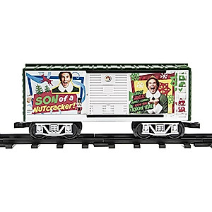 Lionel Battery-Operated Elf Toy Train Set with Locomotive, Train Cars, Track & Remote with Authentic Train Sounds, & Lights for Kids 4+