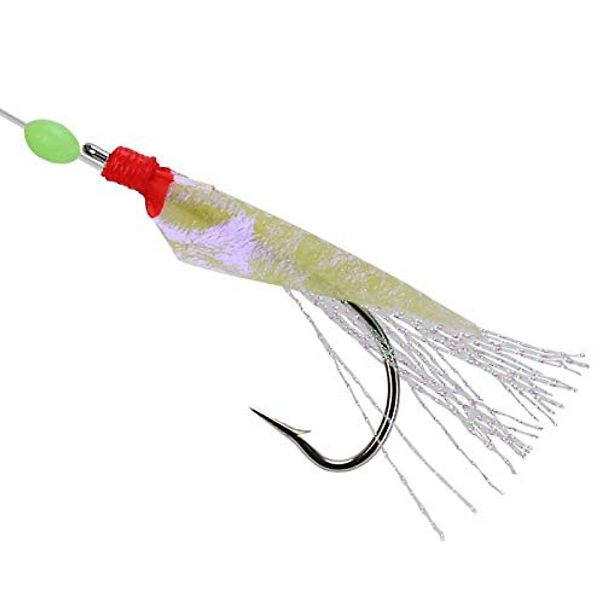 OriGlam Luminous Fishing Rigs with Real Fish Skin, Glow Beads & High Carbon Hooks for Fresh/Saltwater