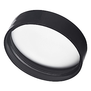 1 oz / 30 ml Clear Thick Wall Glass Straight Sided Jar with Black Smooth Lids (12 Pack) Airtight, Smell Proof