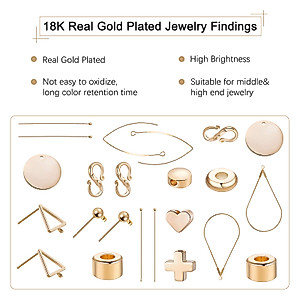 BENECREAT 30 PCS 18K Gold Plated Teardrop Shape Beading Hoop Earrings for Valentine's Day, Anniversaries Gifts and Favors