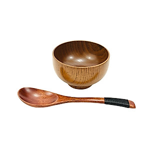 JapanBargain 2685x4, Set of 4 Wooden Dinner Spoons Yogurt Spoons Snack Spoons Ice Cream Spoons Children Spoons, 7-3/4 inch