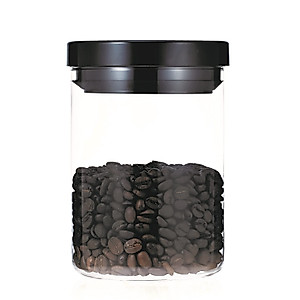 HARIO MCNR-200-B Coffee Canister M, Black