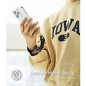 Ringke Hand Strap [Phone Wrist Strap] Designed for Camera Strap and Phone Strap, Adjustable Sturdy Universal Lanyard Compatible with Camera and Phone Case - Ruler Black