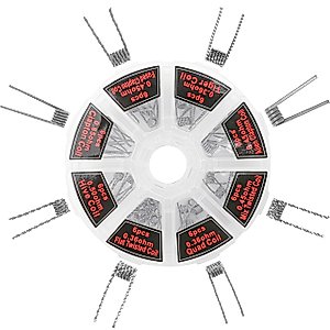 48Pcs/Set 8 in 1 Single Coils Platte Iron-chromium-aluminum Heating Wire Resistance Premade Prebuilt Coil, Hot Wire Replacement for Swag, Master, Nautilus