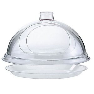 Round Shallow Tray – 10DIA x 1H, Black Acrylic