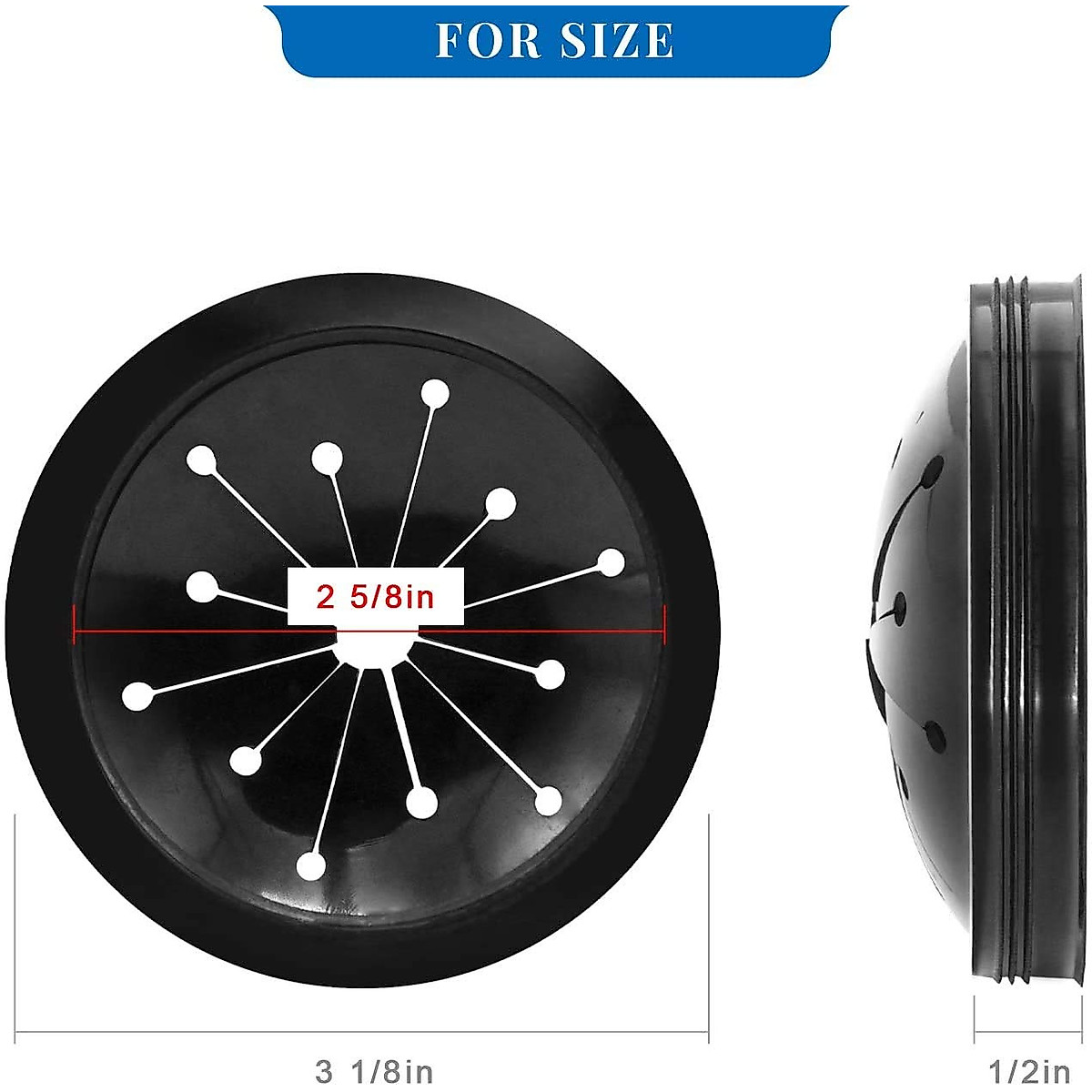 2 PCS Garbage Disposal Splash Guard Sink Baffle, Food Waste Disposer Accessories for Waste King, Whirlaway and GE Models (3 1/8 Inch) by CLEESINK