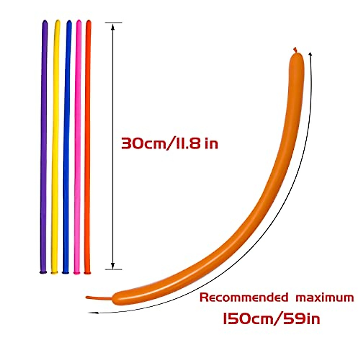 260 Balloons, Long Balloon Animal Twisting Balloons for for Animal Shape Birthdays Clowns Pack of 100(multi)