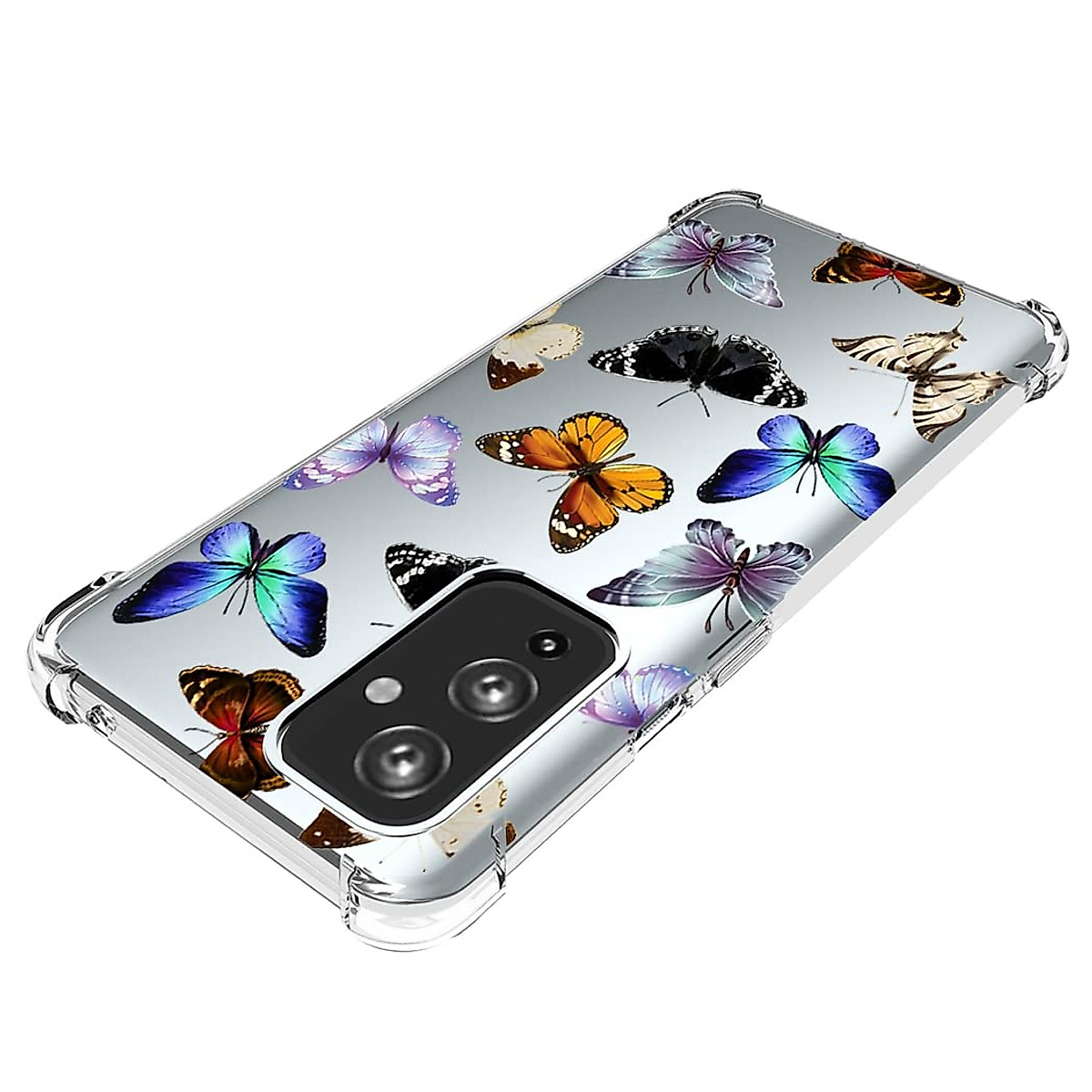 Yerebel Case for OnePlus 9 5G LE2110 Cute Case, Clear Flexible Bumper TPU Soft Rubber Silicone Cover Phone Case for OnePlus 9 (Butterfly)