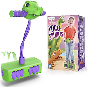 MindSprout Pogo Saurus | Foam Pogo Jumper for Kids 3, 4, 5, 6, 7, Years Old, Dinosaur Toys, Birthday for Boys or Girls up to 250Ibs, Pogo Stick, Indoor & Outdoor Toys