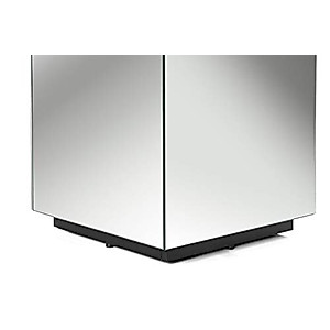SONOROUS STB-45 All Glass Cube Side Table/Night Stand