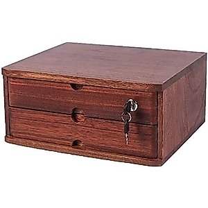 Filing Cabinets, Filing Cabinets Letter Tray Data File Cabinet with Lock Office Desktop Storage Box Sundries Finishing Box Frame Shelf Solid Wood 2 Small Chest of Drawers Put A4 Paper Filing Cabinets