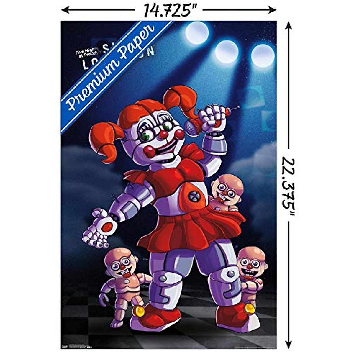 Trends International Five Nights at Freddy's: Sister Location - Baby Wall Poster, 14.725" x 22.375", Premium Unframed Version