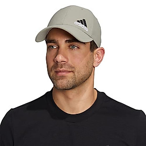adidas Men's Release 3 Structured Stretch Fit Cap, Silver Pebble Grey/Black/White, Small-Medium