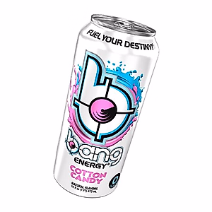 Bang Energy Cotton Candy, Sugar-Free Energy Drink, 16-Ounce (Pack of 12)