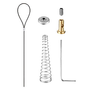 MARRTEUM Gate Latch Cable Pulls Kit, Black Spring Loaded Adjustable Gate Latch Cable Pull Gate Opener for Metal Wooden Fences Garden Backyard Door Fence Gate Opener (2 Sets)