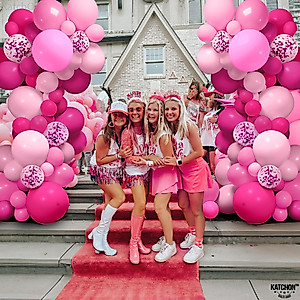 KatchOn, Pink Balloon Arch Kit for Baby Shower Decorations - 12 Inch, Pack of 140 | Confetti Light Pink Balloon Garland for Pink Party Decorations | Princess Balloon Arch for Pink Birthday Decorations