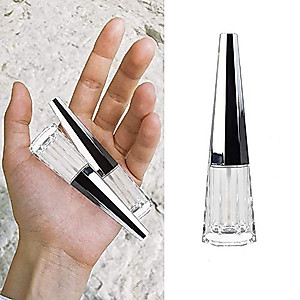 Healthcom 6 Pcs 7ML Clear Lip Gloss Tubes with Heart Brush Diamond Empty Lip Balm Container Lipstick Tube with Silver Lid DIY Refillable Bottles Makeup Sample Bottle Cosmetic Travel Gloss Containers