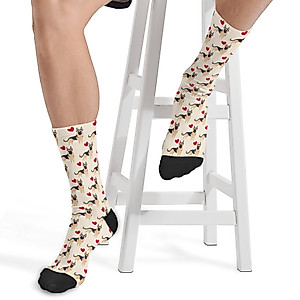 Vcmaluco German Shepherd Socks for Women Men, Novelty Mid-Calf Crazy Dog Socks Dress Socks, Gift for Dog Lovers