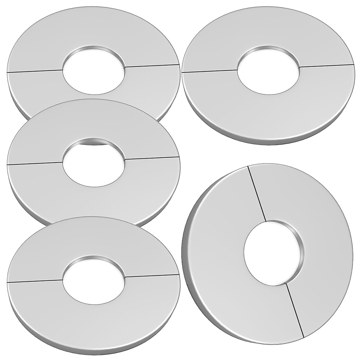 Wall Split Flange Stainless Steel Escutcheon Plate plumbing Cover Self-Adhesive Round for 50mm Diameter Pipe