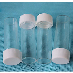 erioctry 25ml Plastic Containers Tubes Vials Sample Container with Screw Cap Storage Containers (Pack of 12)