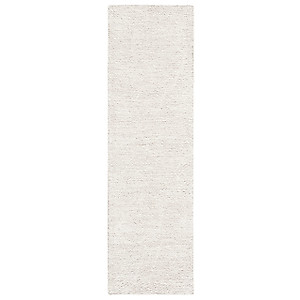 SAFAVIEH Metro Collection Runner Rug - 2'3" x 12', Natural & Ivory, Handmade Wool, Ideal for High Traffic Areas in Living Room, Bedroom (MET999A)
