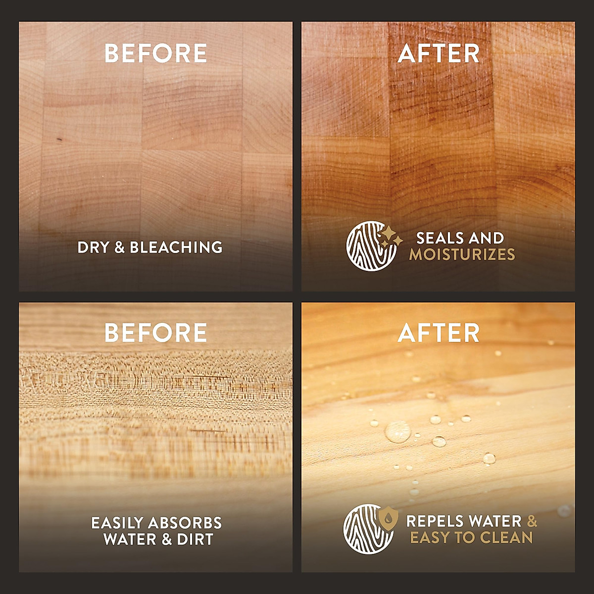 John Boos 2-Piece Boos Block Charcuterie Board and Wood Cutting Board Care and Maintenance Set, 16-Ounce Mystery Oil and 5-Ounce Board Cream