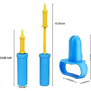 Balloon Pump Hand Held, 2Pack Inflator Air Pump for Balloons - Two-Way Dual Action- Ballon Inflator Pumping - Manual Baloon Inflators Machine with Balloons Tie Tool