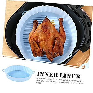 VALICLUD 12 Pcs Bakeware Round Baking Pan Oven Air Fryer Para Air Fryer Air Fryer Grill Air Fryer Silicone Liner Washing Machine Pan Silica Gel Silicone Baking Liners with Handle