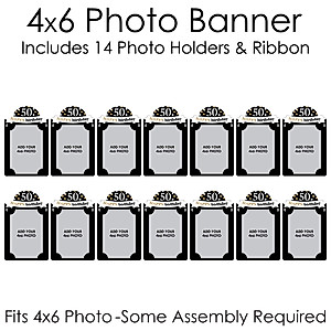 Big Dot of Happiness Adult 50th Birthday - Gold - DIY Birthday Party Decor - Picture Display - Photo Banner