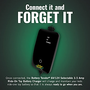 Battery Tender 6V and 12V Battery Charger for Ride On Toys, 3.5 AMP with Compatibility Connectors for Most Children's Toy Vehicles