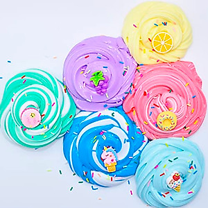 Butter Fruit Slime Kit for Girls 8 Pack, Stretchy and Non-Sticky, Party Favors DIY Scent Slime,Stress Relief Sludge Toy for Boys and Girls