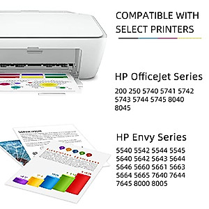 Ubinki 62XL Ink Cartridges Black Color Combo Pack Replacement for HP 62 hp62 XL 62XL for Envy 5540 5640 5660 7644 7645 OfficeJet 5740 8040 OfficeJet 200 250 Series Printer(1 Black, 1Tri-Color, 2-Pack)