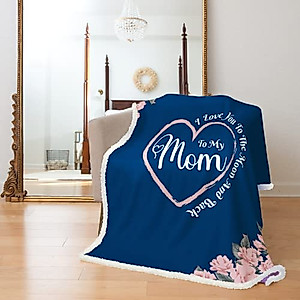 PeraBella Mothers Day Mom Gifts,Mom Birthday Gifts from Daughter and Son | Mom Blanket | Gifts for Mom | Mom Gifts Unique, Best Gifts for Elderly Mom, for Mothers Gifts,Sherpa Throw Blanket 65"x50"