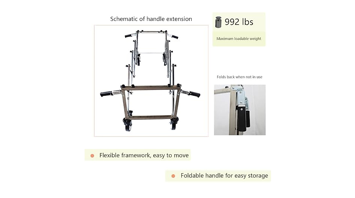 INTSUPERMAI Stainless Steel Funeral Stretcher Cart