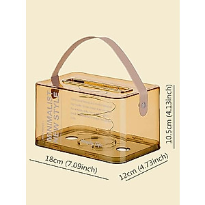 1pc Letter Graphic Tissue Storage Box (Color : Rust Brown, Size : One-Size)