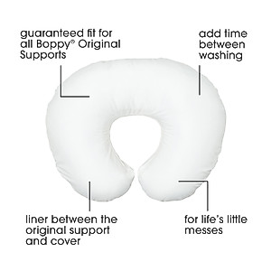 Boppy Protective Pillow Liner | Bright White Fabric | A Liner for Between Your Boppy Pillow and the Pillow Cover | Machine Washable and Wipeable