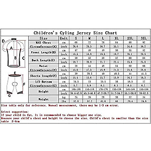 Kid Children Boys' Girls' Short Sleeve Cycling Jersey for Youth