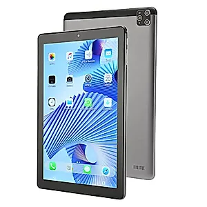 ANGGREK 10.1 Inch Tablet, Octa Core CPU, 4GB RAM 64GB ROM, Dual SIM, 5000mAh Battery, 3 Card Slot, 5G WiFi, Grey Tablet (US Plug)