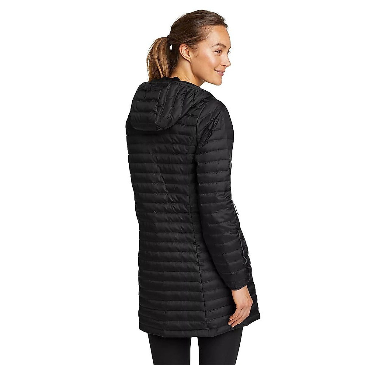 Eddie Bauer Women's Microlight Traveler Down Parka, Black, Large