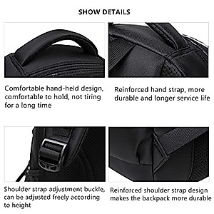 Armbq Geometric Prints Rolling Backpack for Boys Side-Opening Daypack with Wheels Student Travel Bag