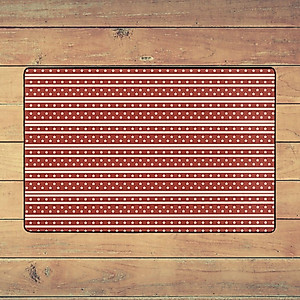 aHaBiKas Door Mat Outside Indoor Entrance, Patriotic Stars Stripes Red Front Porch Rug Washable Kitchen Rugs Non-Slip Shower Rugs Bathroom Mats Quick Dry, 36"x24"