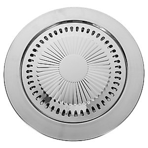 CIYODO Stainless Steel Non-stick Korean Bbq Grill Pan for Indoor and Outdoor Cooking Korean Bbq Grill Pan Stovetop Korean Bbq Non-stick Round Barbecue Grill Pan