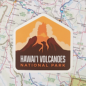 Vagabond Heart Hawaii Volcanoes National Park Sticker - Weatherproof Vinyl Souvenir Decal