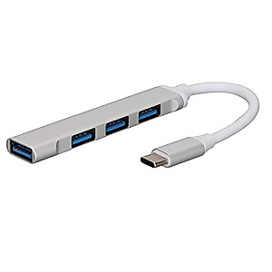 USB C Hub,4 in 1 High Speed USB Docking Station,USB Splitter with with 4 USB Port,USB Extender,Compatible for USB C Laptops/Phones/Keyboard/Printer/Tablet(Silver)